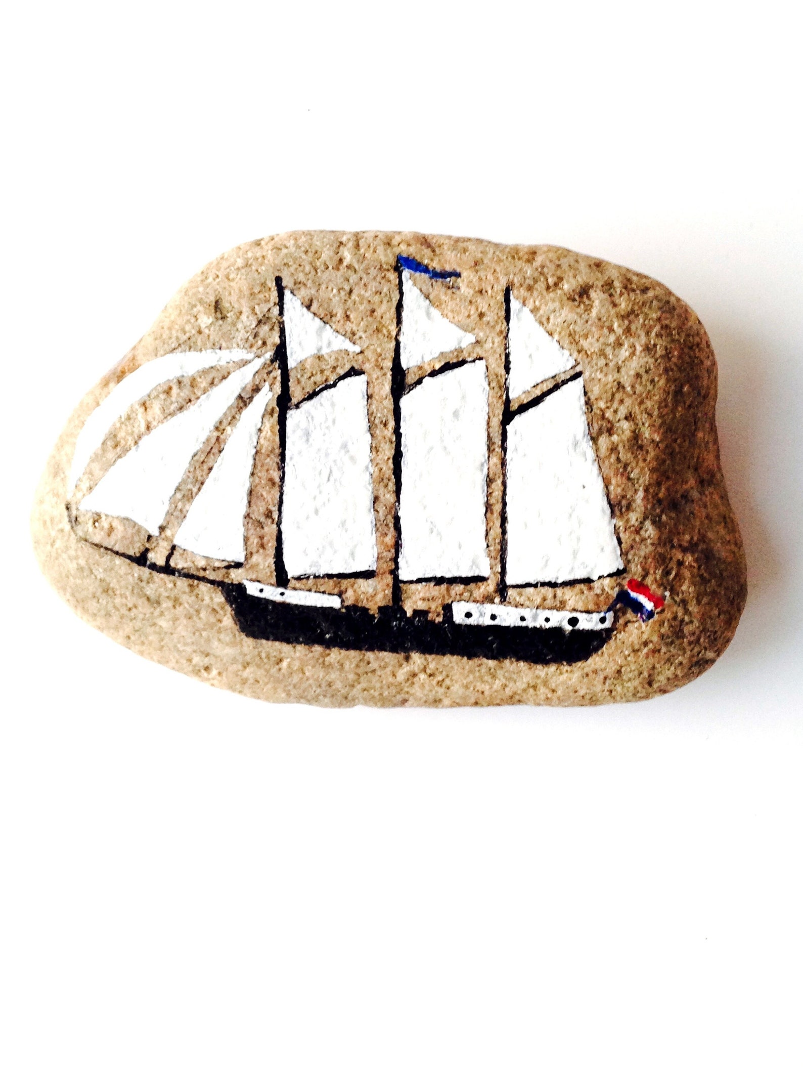 Painted Pebble Pebble Art Sailing Boat Hand Painted Regina Maris ...