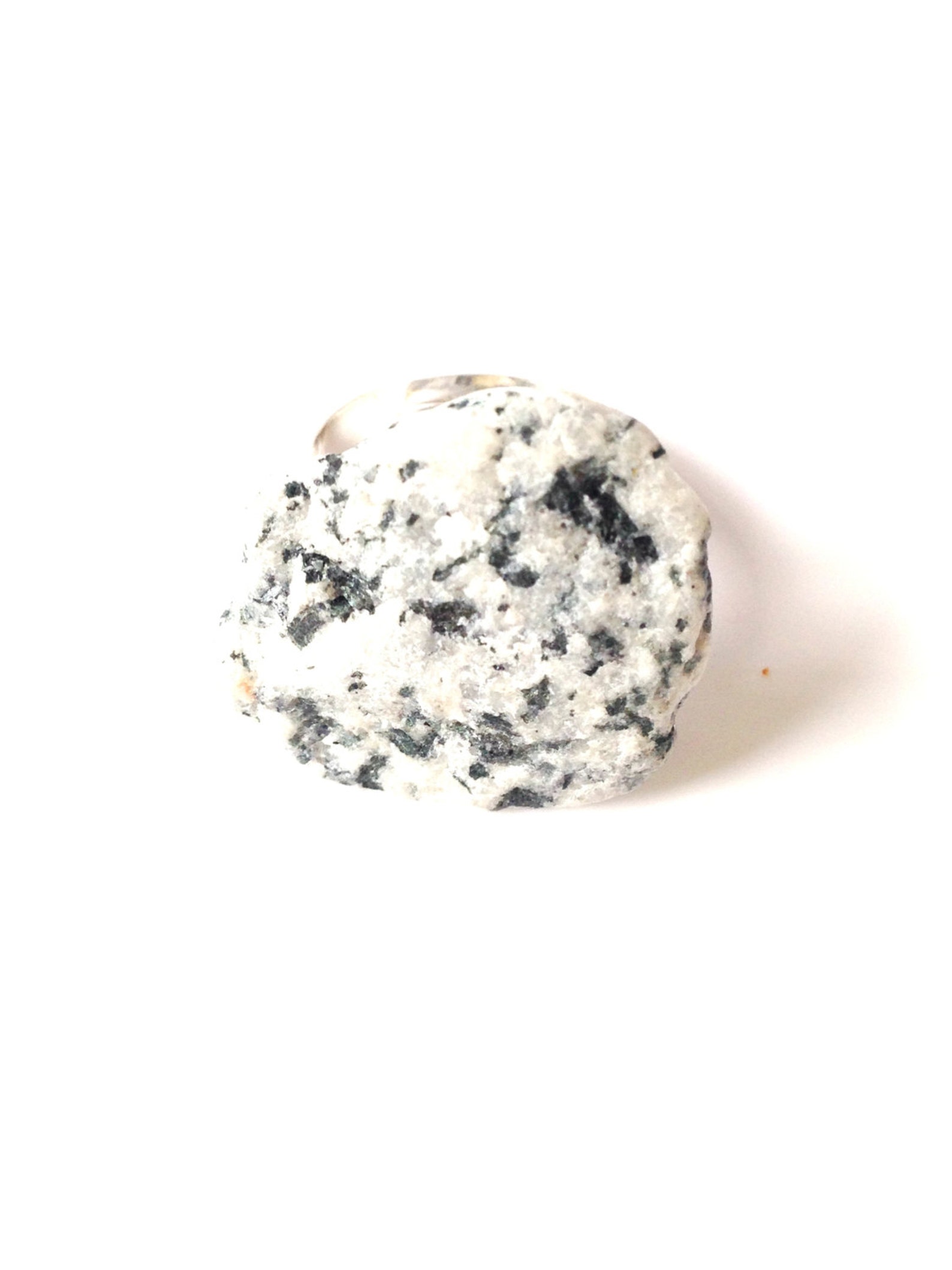 Ring MARBLE Natural Granite Stone Ring Adjustable Black and White by ...