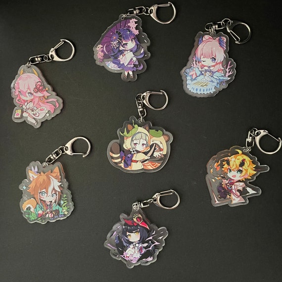 Genshin Impact Keychain Gorou Kokomi Kujou Sara Raiden | Etsy