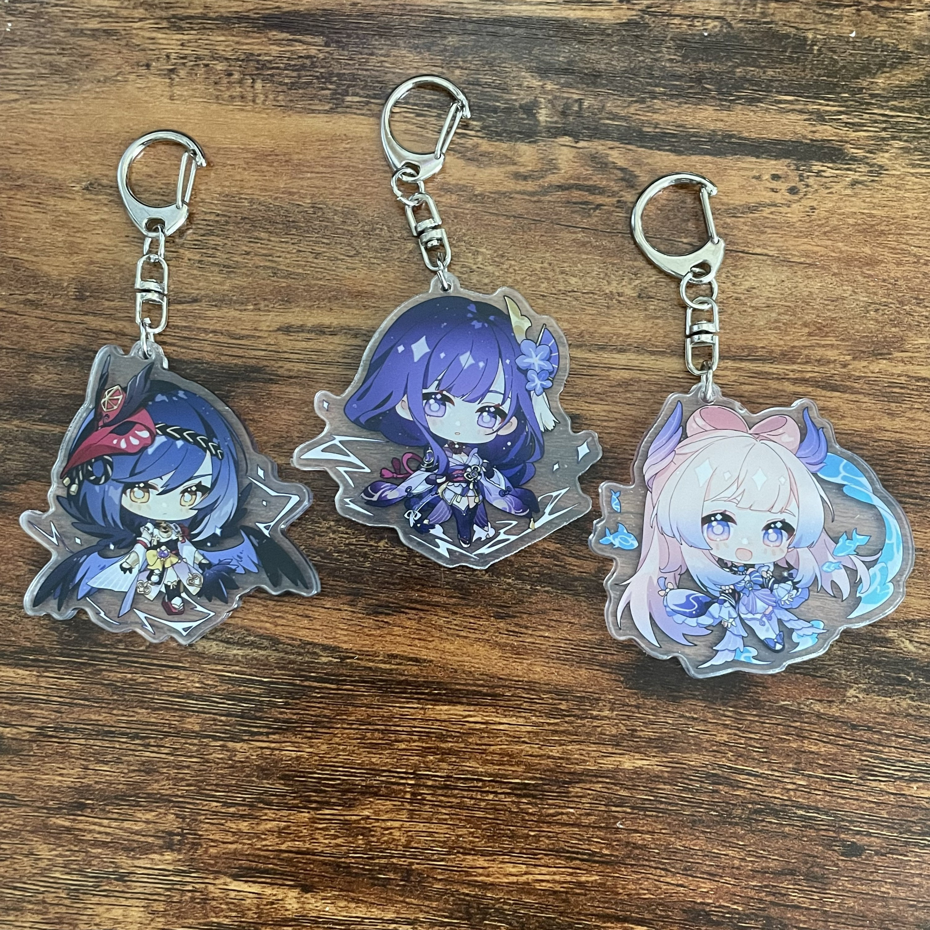Genshin Impact Acrylic Keychain | Raiden Shogun, Kokomi, Kujou Sara ...