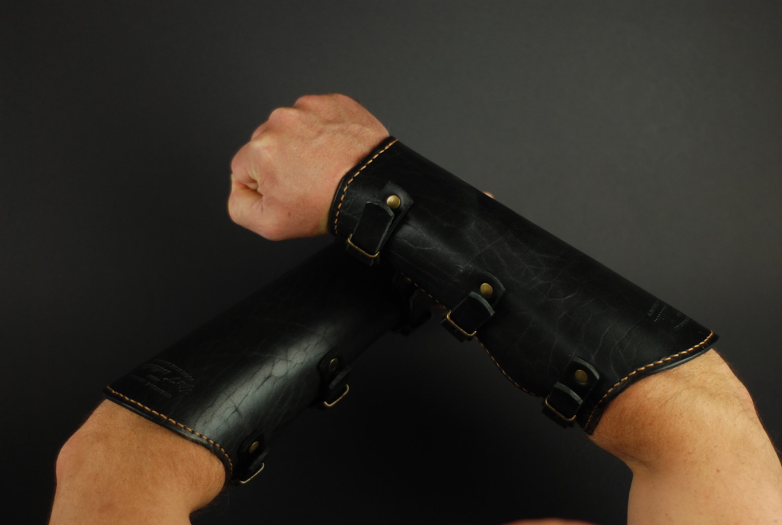 Powerful Leather Bracers. - Etsy
