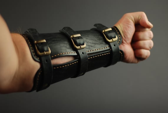 Powerful Leather Bracers. - Etsy