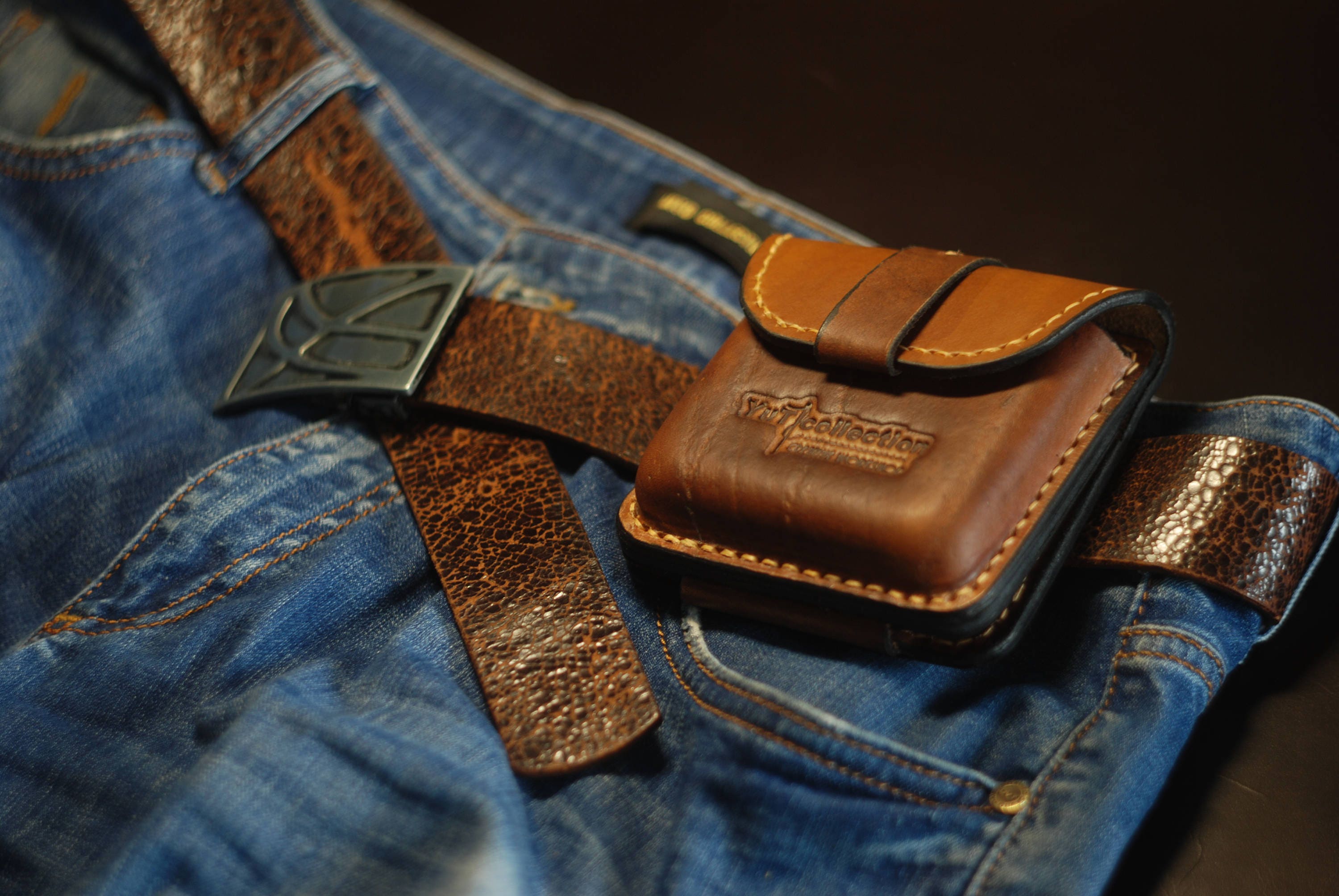 Engraved Leather Belt Bag: Men's Waist Purse, Credit Card Pouch - Etsy