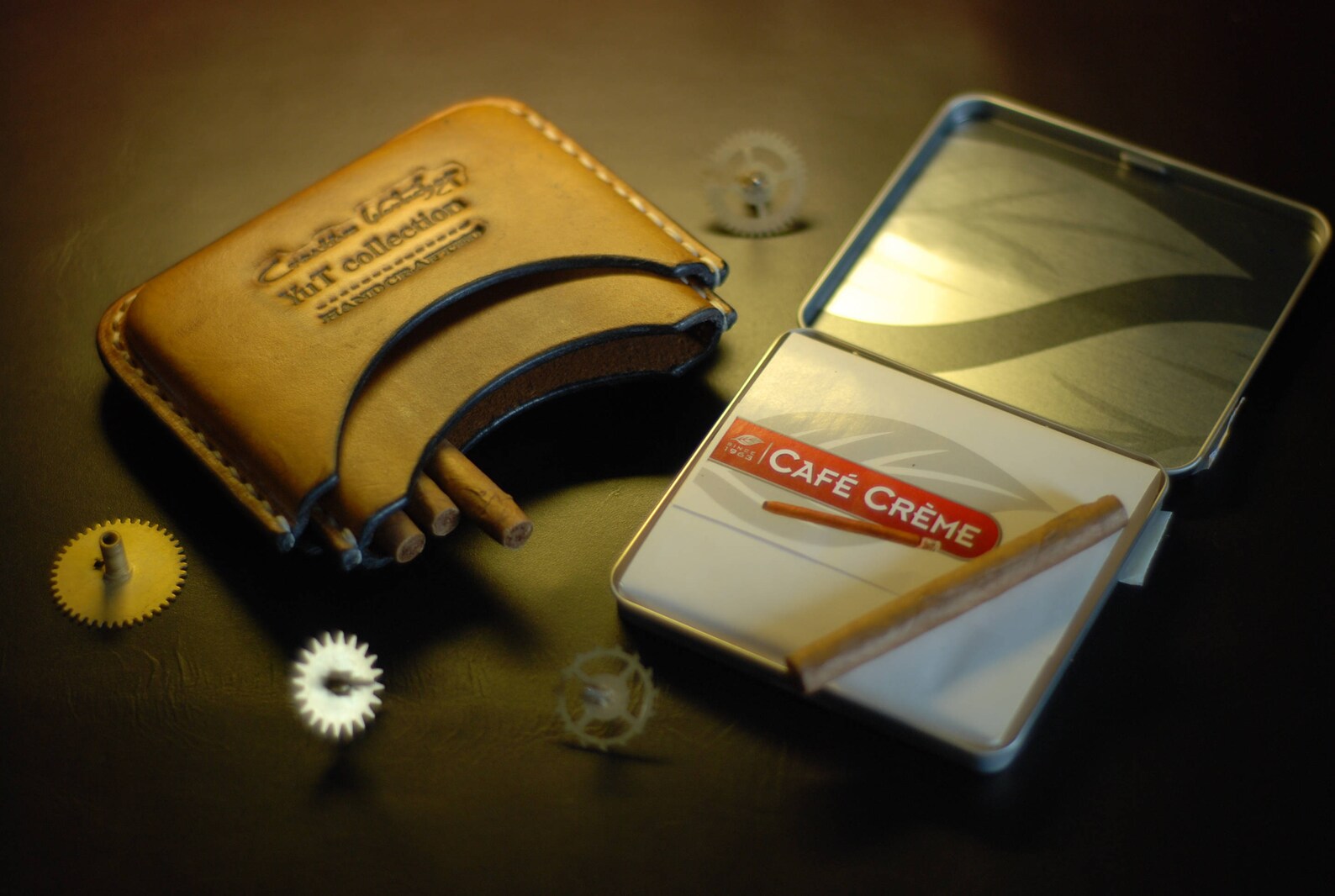 Engraved Cigarette Case, Genuine Leather Tobacco Wallet, Travel Cigar ...
