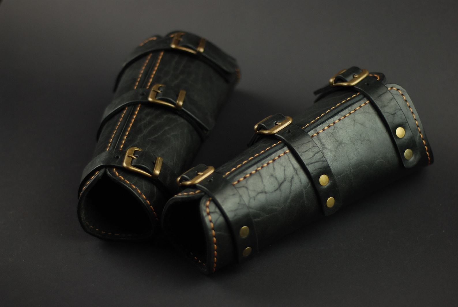 Powerful Leather Bracers. - Etsy