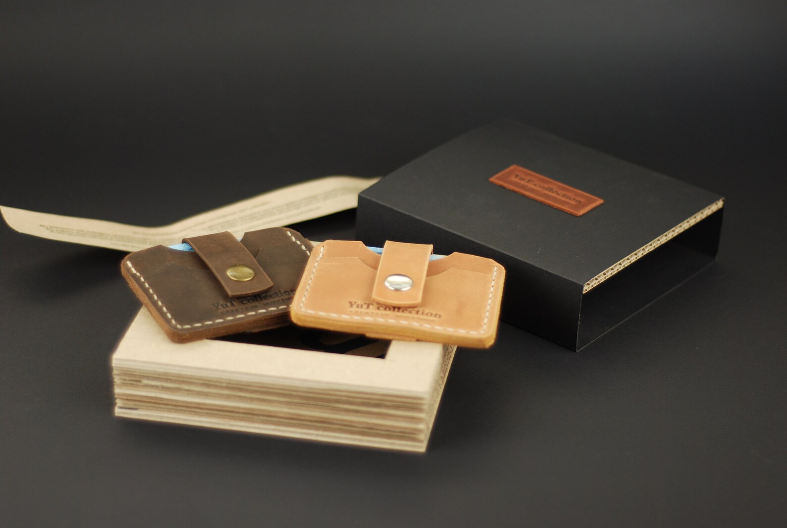 Leather card sleeve slim card holder small leather cash | Etsy