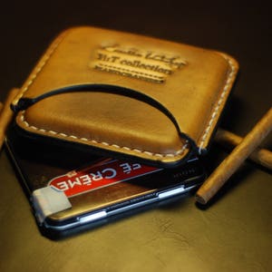Engraved Cigarette Case, Genuine Leather Tobacco Wallet, Travel Cigar ...