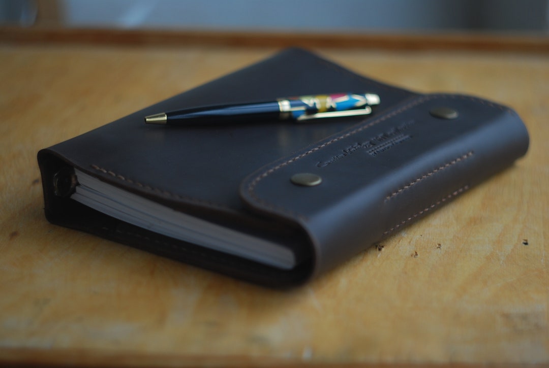 Leather Travel Notebook, Moleskine Cover, Men Custom A5 Journal, Credit ...