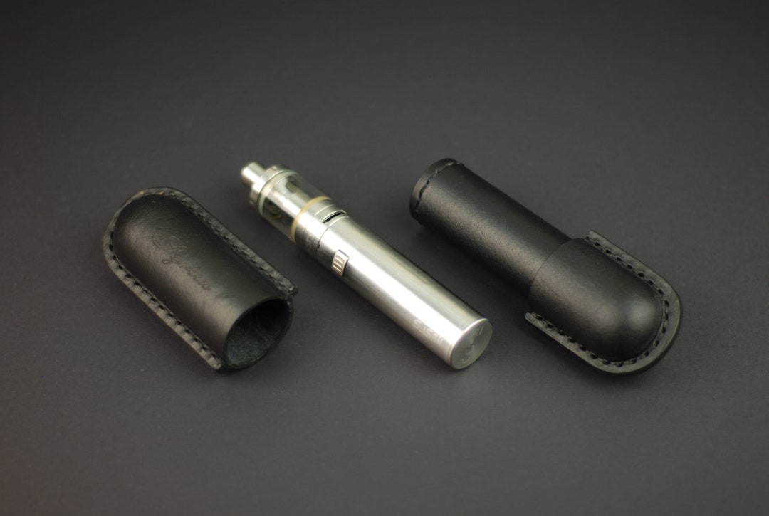Leather Vape Case, Vape Pen Holder, Ecig Holder, Ecig Case, Black Vape ...