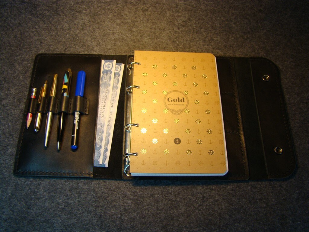 Leather Portfolio Refillable Notebook Organizer Men Custom - Etsy