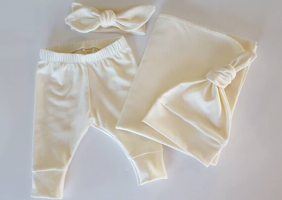 Cream Organic Newborn Set. Gender Neutral Take Home Set. | Etsy