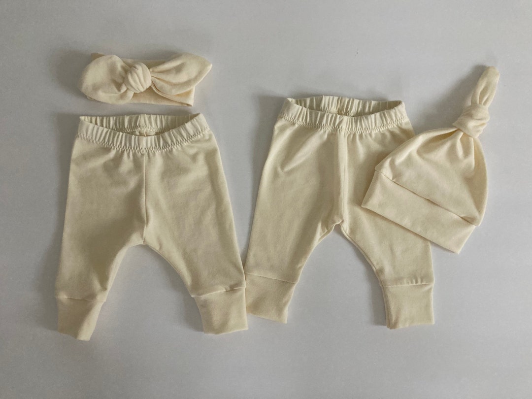 Cream Organic Newborn Set. Gender Neutral Take Home Set. Organic Baby ...