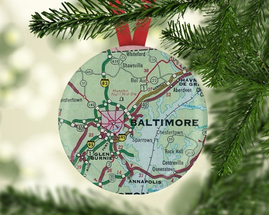Baltimore Gift, Baltimore Ornament, Gift under 5, Baltimore Christmas ...