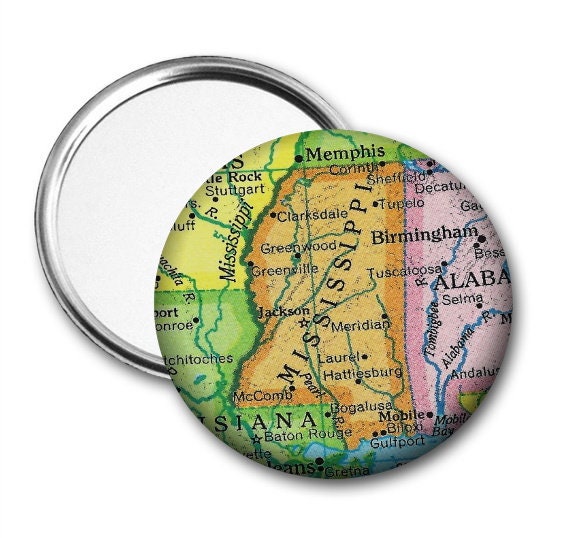 Mississippi Map Ornament, Map Ornament, Gift Under 5, Mississippi Map ...