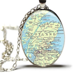Scotland Map Pendant Map Necklace Map Scotland Jewelry - Etsy