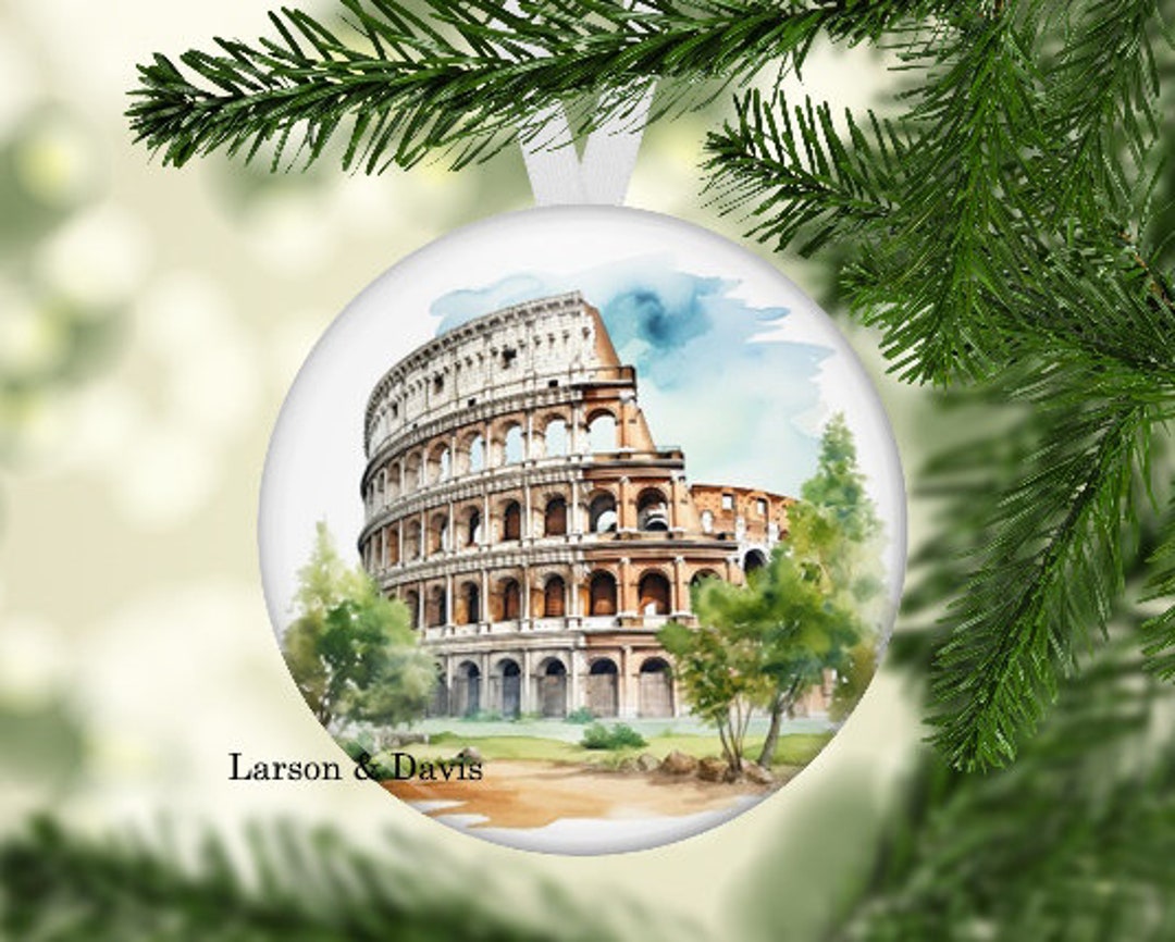Colosseum of Rome Ornament, Colosseum Christmas Ornament, Rome ...