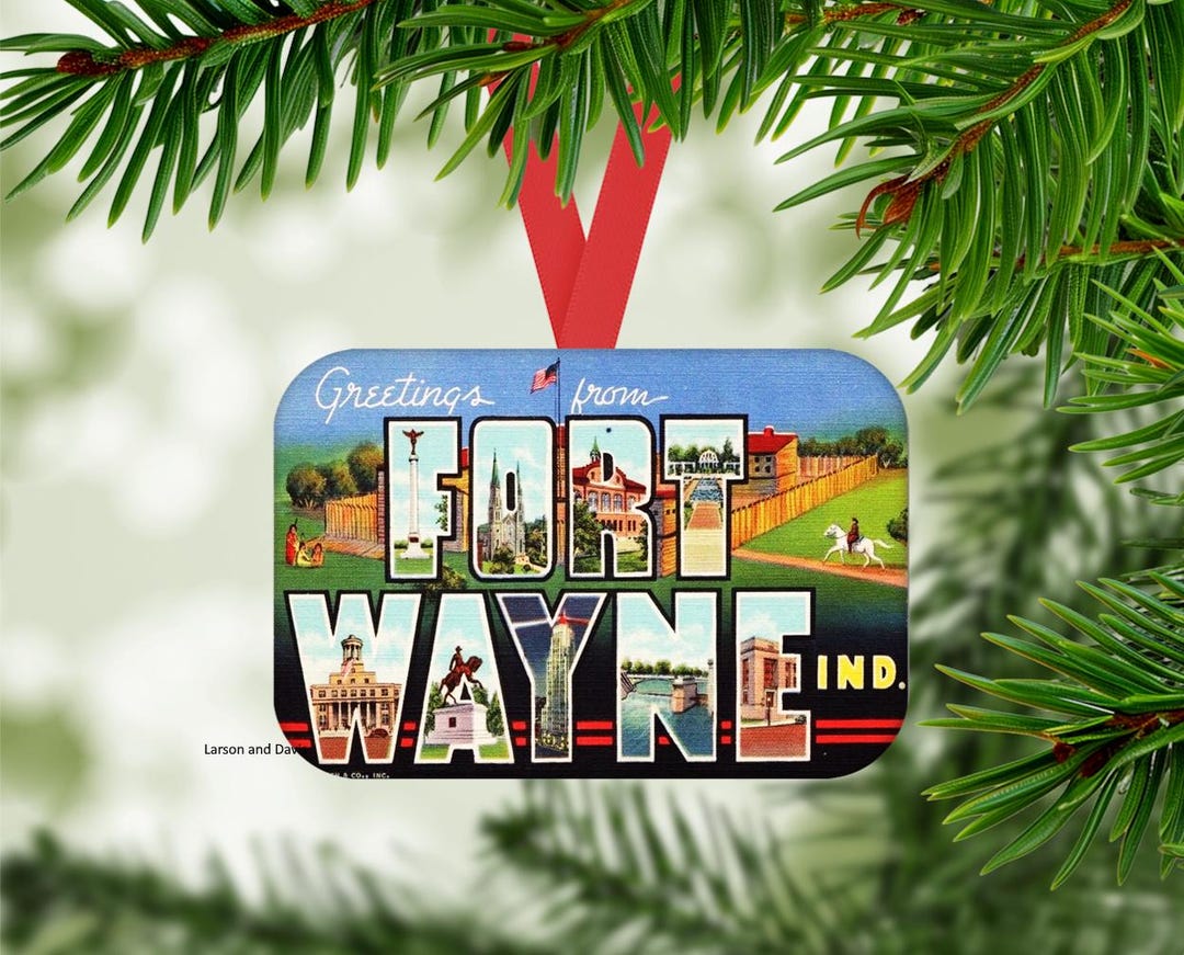 Fort Wayne Indiana Ornament, Fort Wayne Indiana Gift, Indiana Souvenir ...