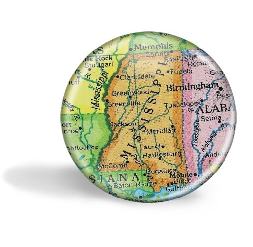 Mississippi Map Ornament, Map Ornament, Gift Under 5, Mississippi Map ...