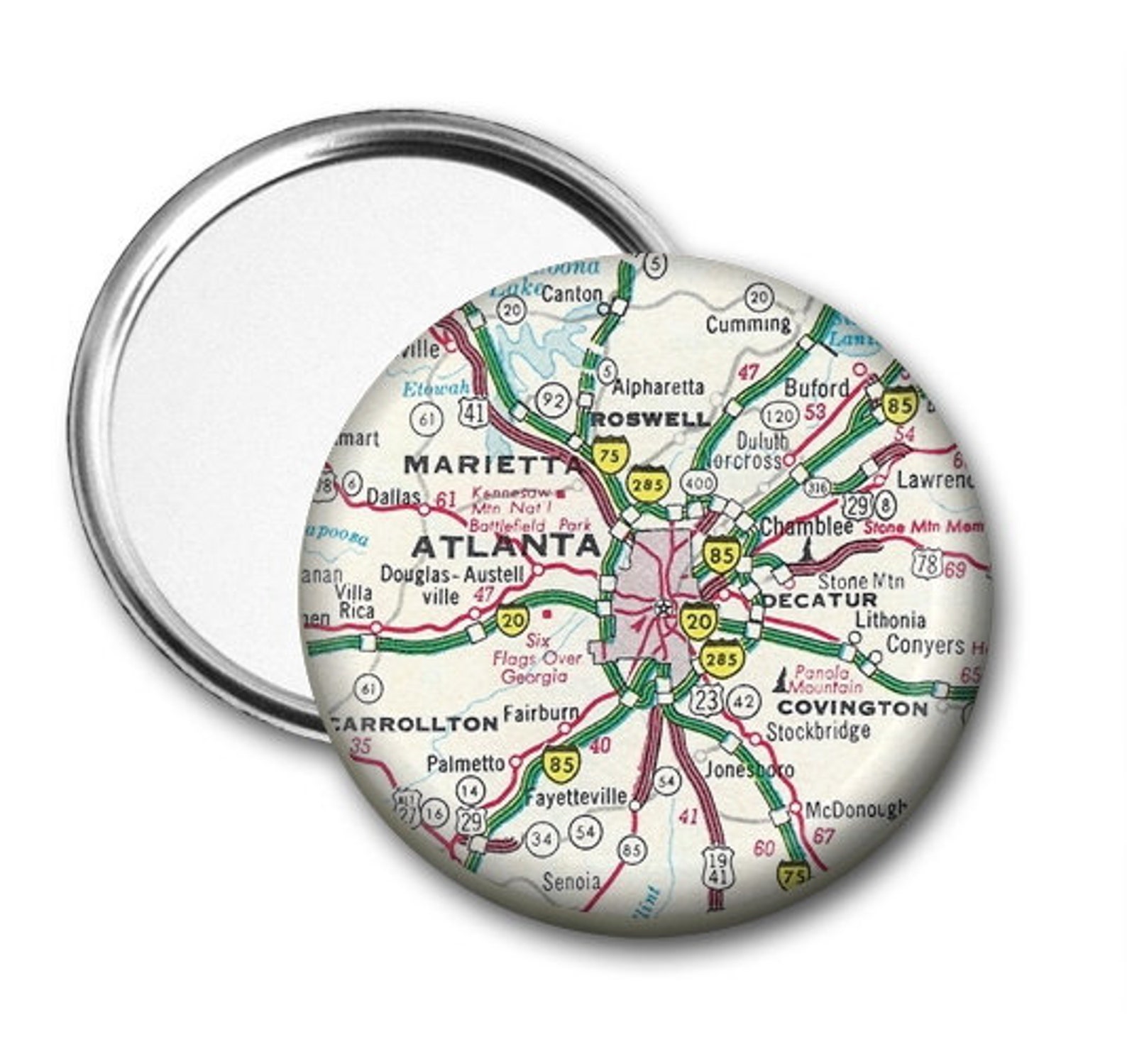 Atlanta Map Ornament, Map Ornament, Gift Under 5, Atlanta Map Christmas ...