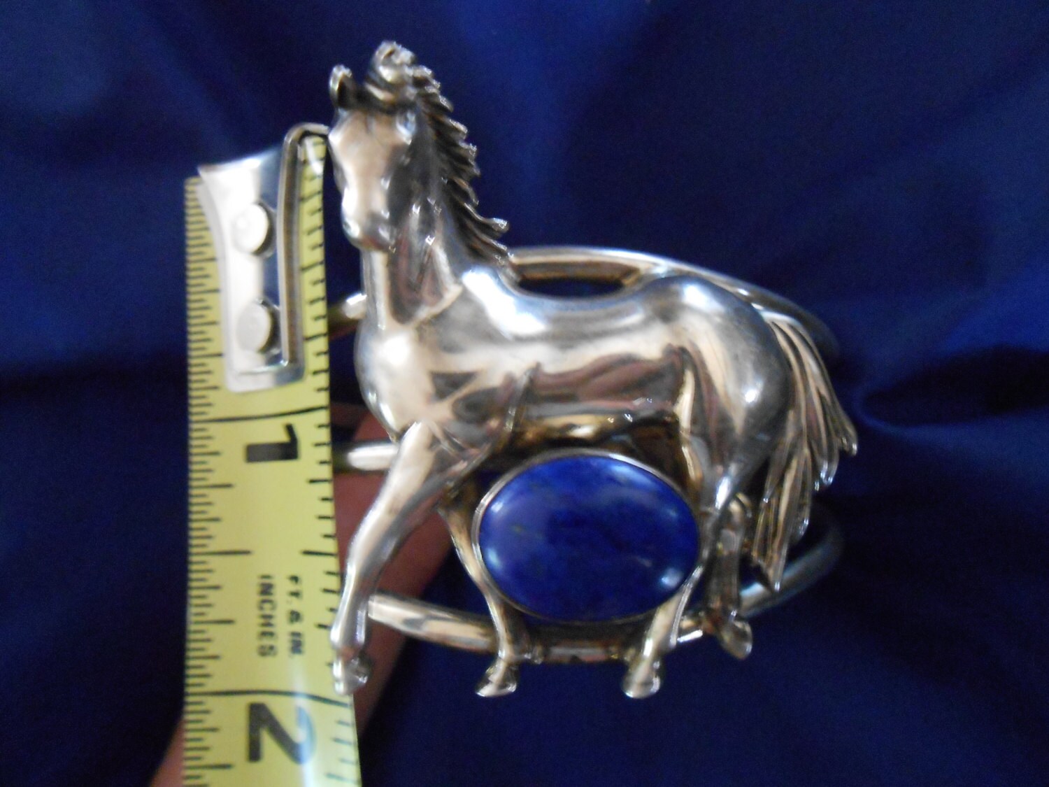 CAROL FELLEY Dimensional Horse Cuff Sterling Silver With Lapis Stone ...