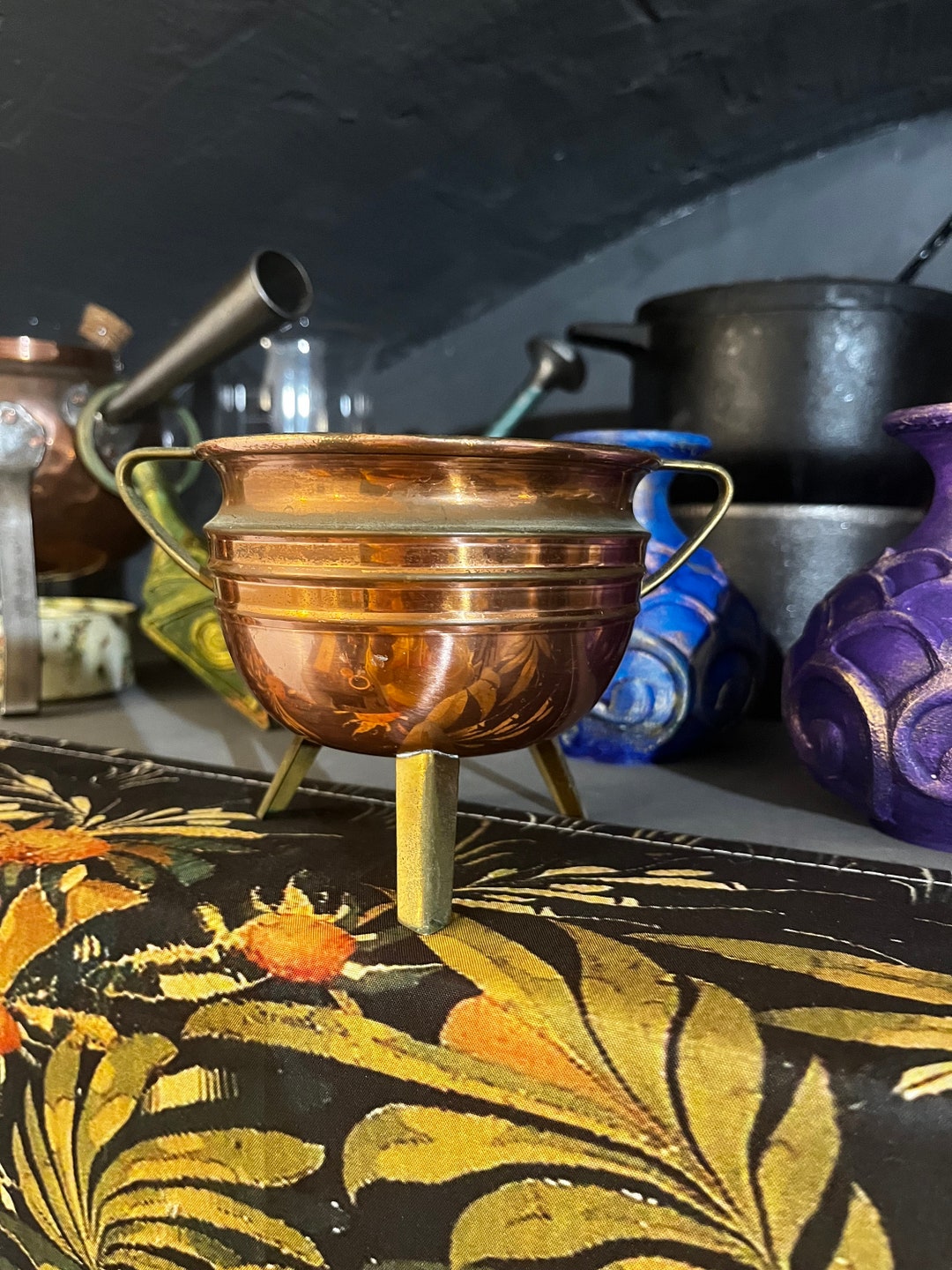Copper Cauldron Vintage. Witchy Altar Tools. Altar Cauldron Witchcraft ...