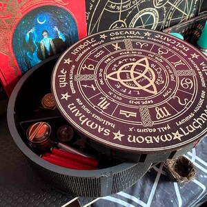 Witch Box Storage. Big Wicca Box. Wiccan Calendar. Round - Etsy