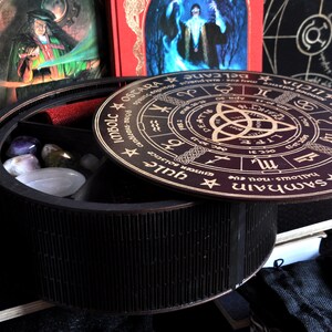 Witch Box Storage. Big Wicca Box. Wiccan Calendar. Round - Etsy
