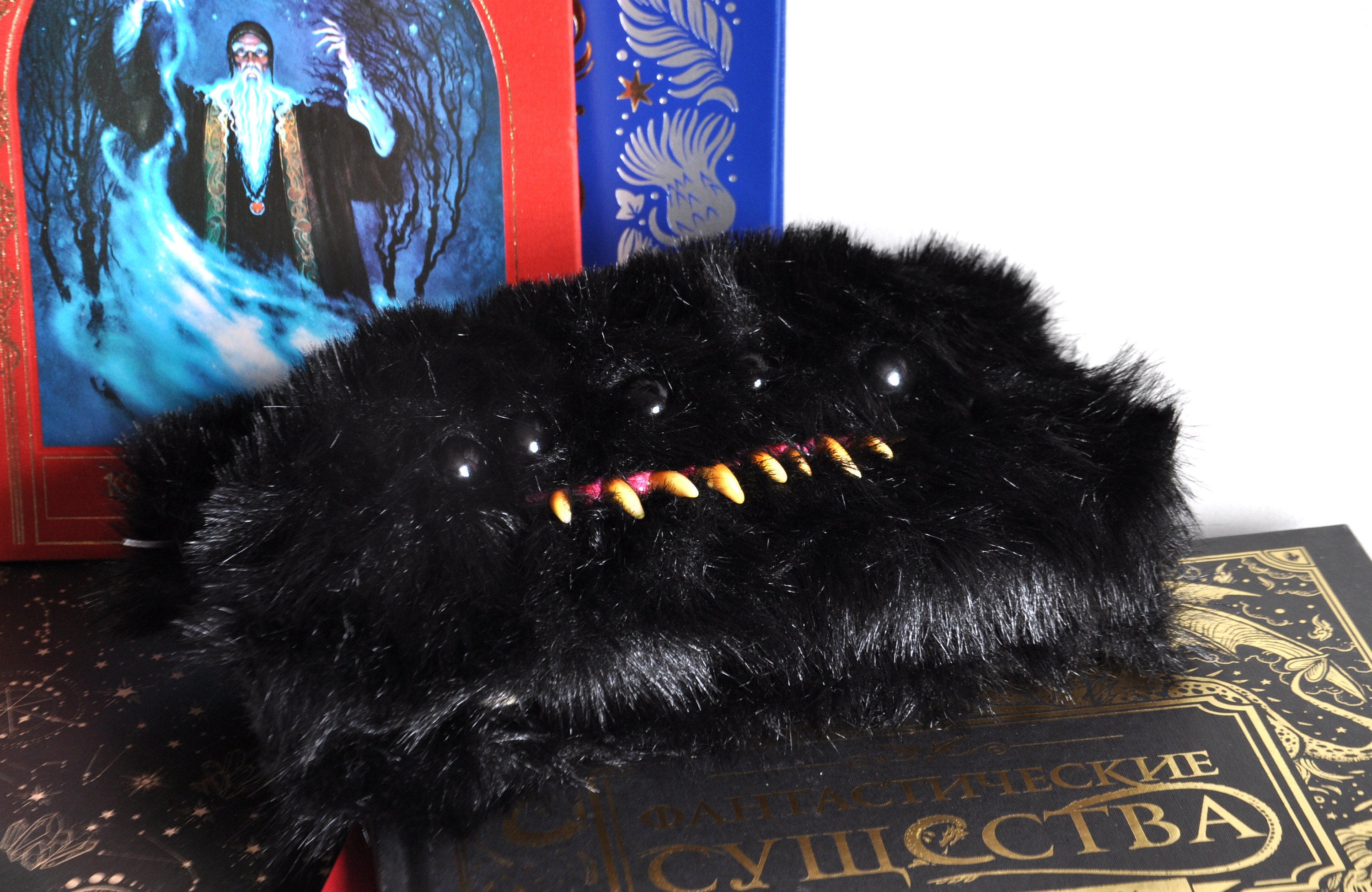 Furry Monster Book Cover. Book With Teeth and Black Eyes | Etsy