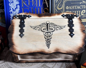 Wooden Medicine Box - Etsy