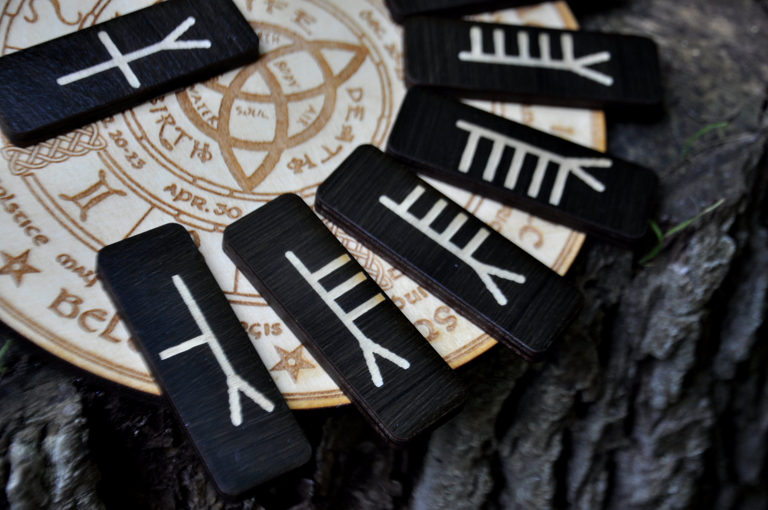25 Celtic Ogham Staves. Druids runes. Pagan runes. Wood runes | Etsy