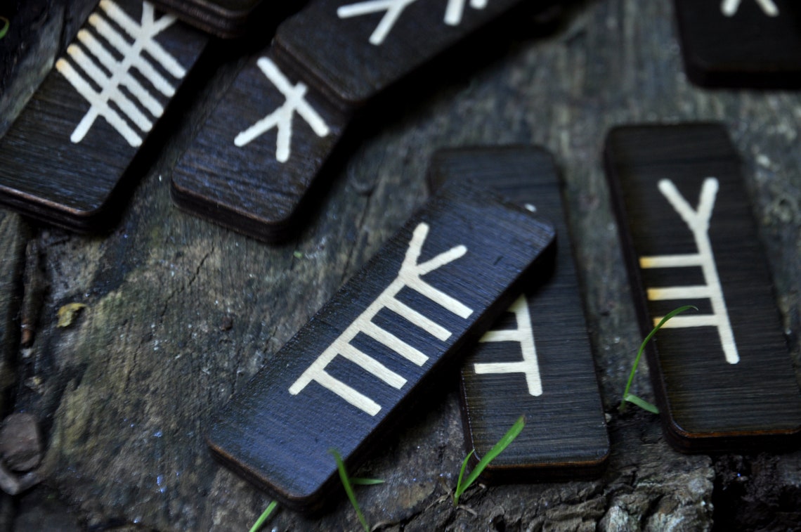 25 Celtic Ogham Staves. Druids runes. Pagan runes. Wood runes | Etsy