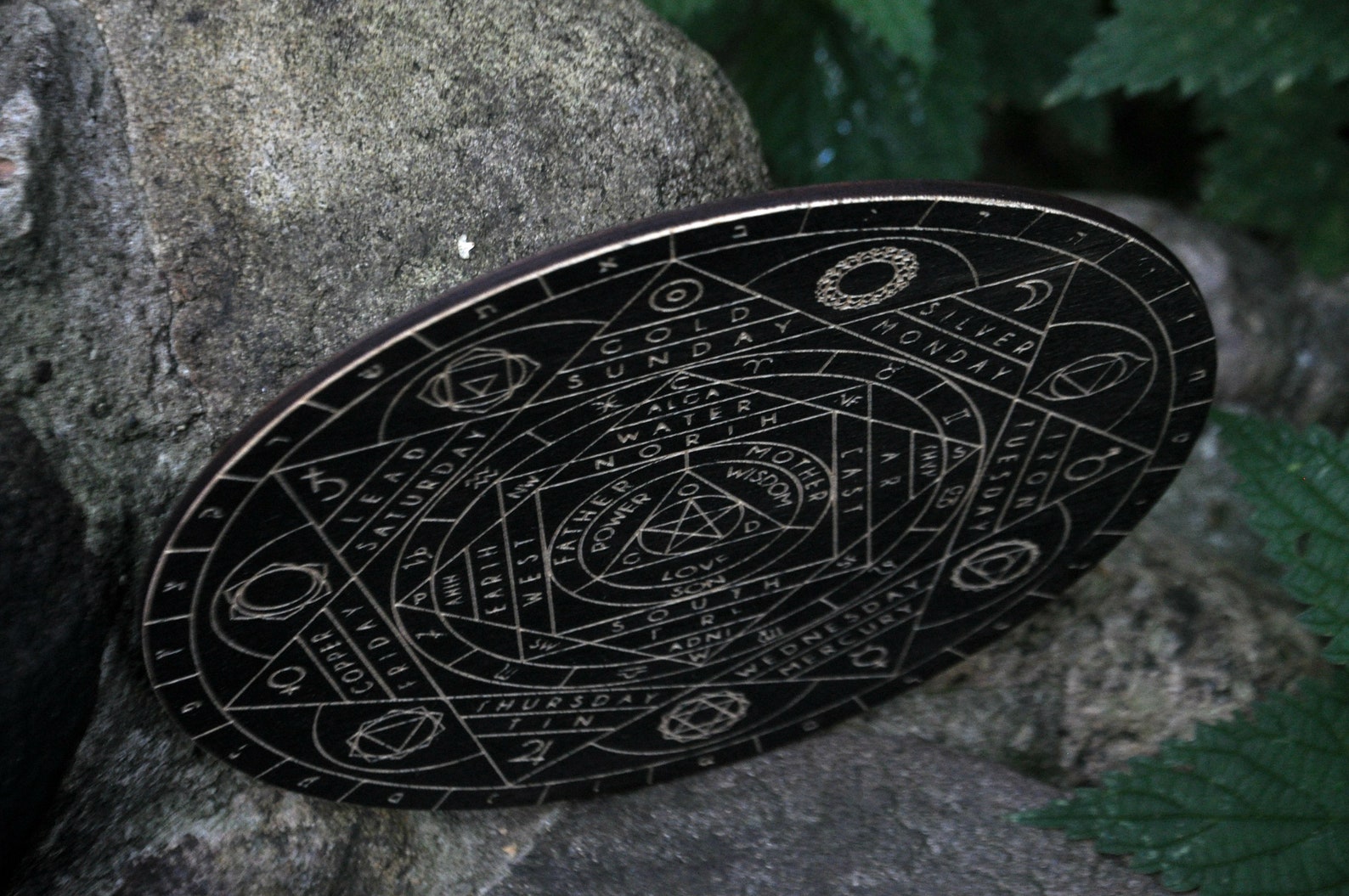 Crystal Grid Board Altar Pentacle Star of Magicians. Elven - Etsy