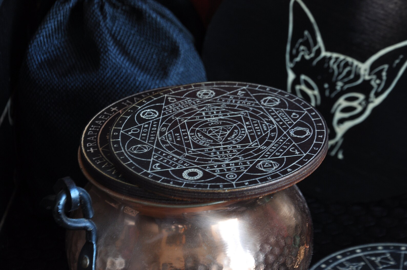 Crystal Grid Board Altar Pentacle Star of Magicians. Elven - Etsy