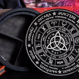 Witch Box Storage. Big Wicca Box. Wiccan Calendar. Round - Etsy