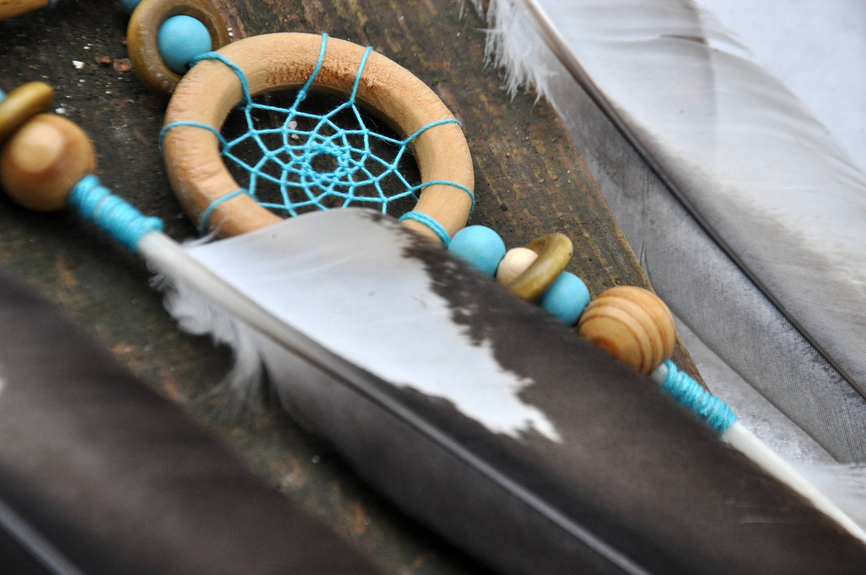 Weißer Wolf Traumfänger Wolf Totem Adler Dreamcather blaue | Etsy