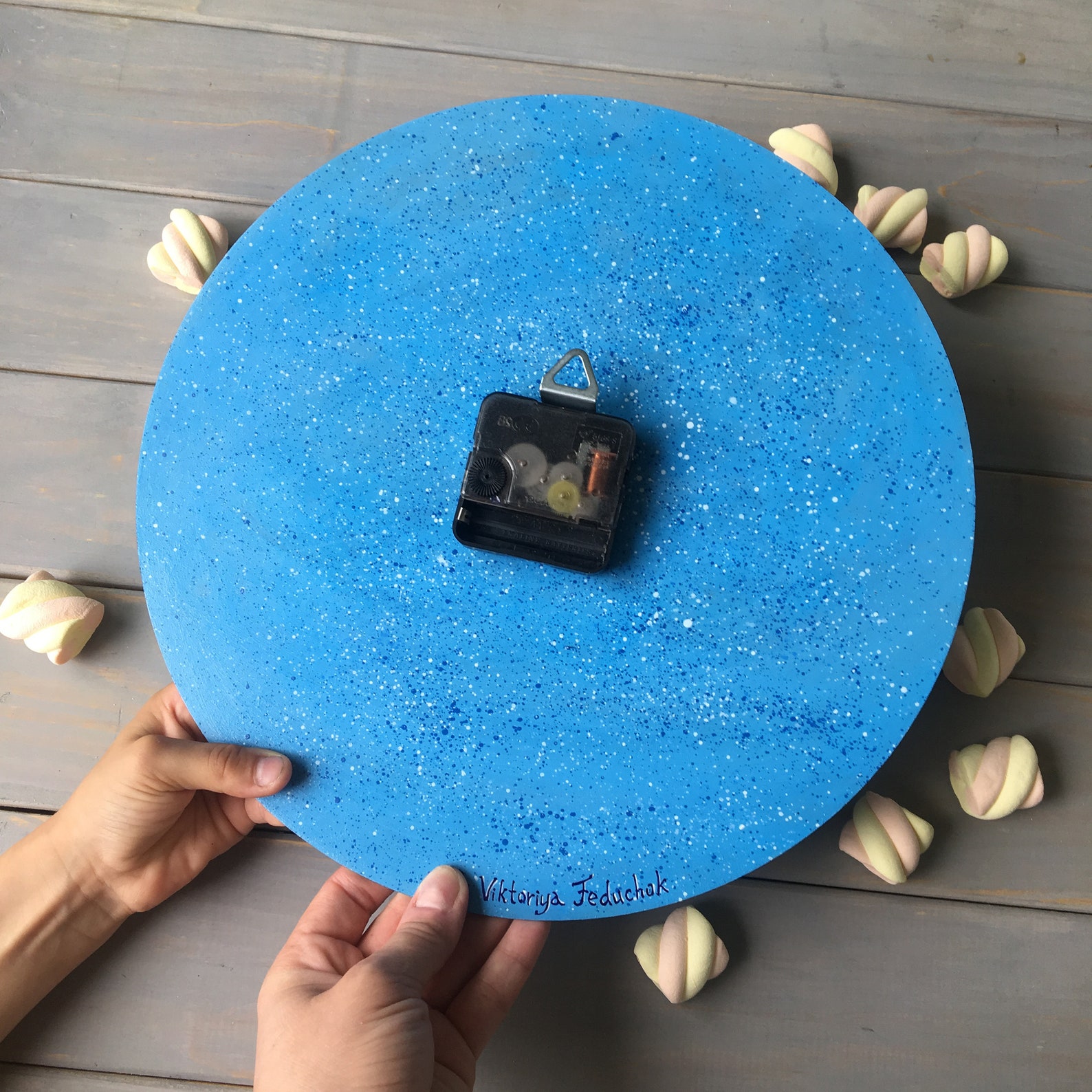 Whale Wall Clock, Whale Clock, Blue Wall Clock,kids Whale Clock, Whale ...