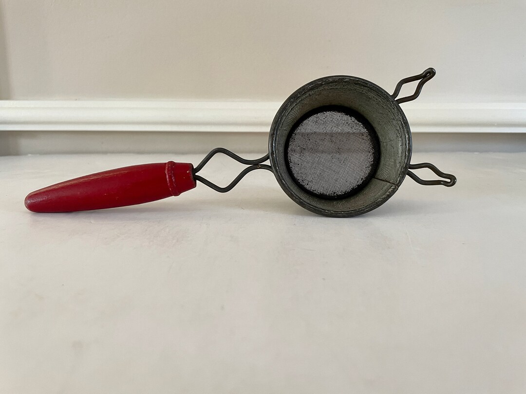 Kitchen Sieve / Strainer - Red Handle - Etsy