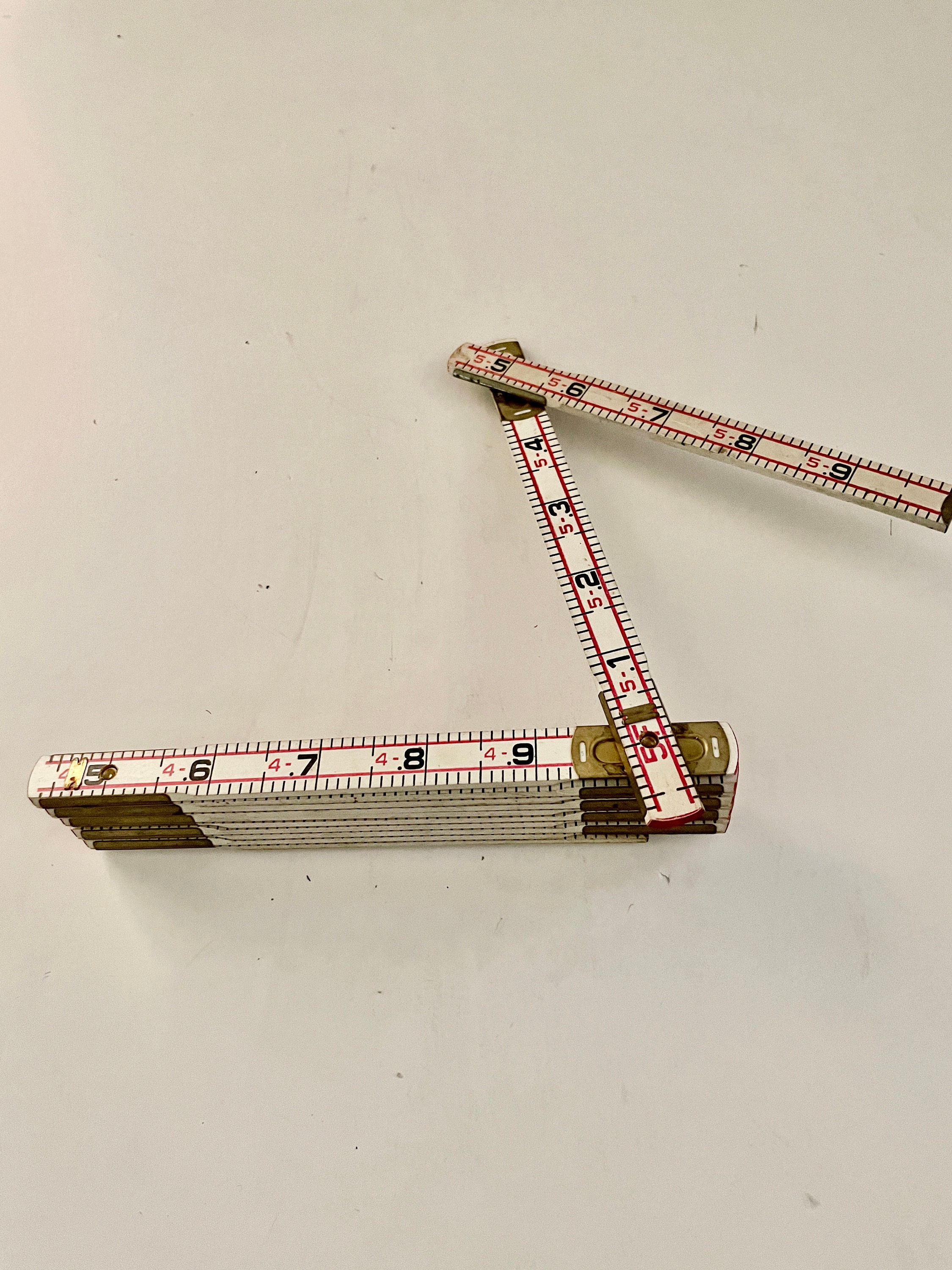 Lufkin White Folding Ruler 1066D Red End Engineers Zig Zag - Etsy