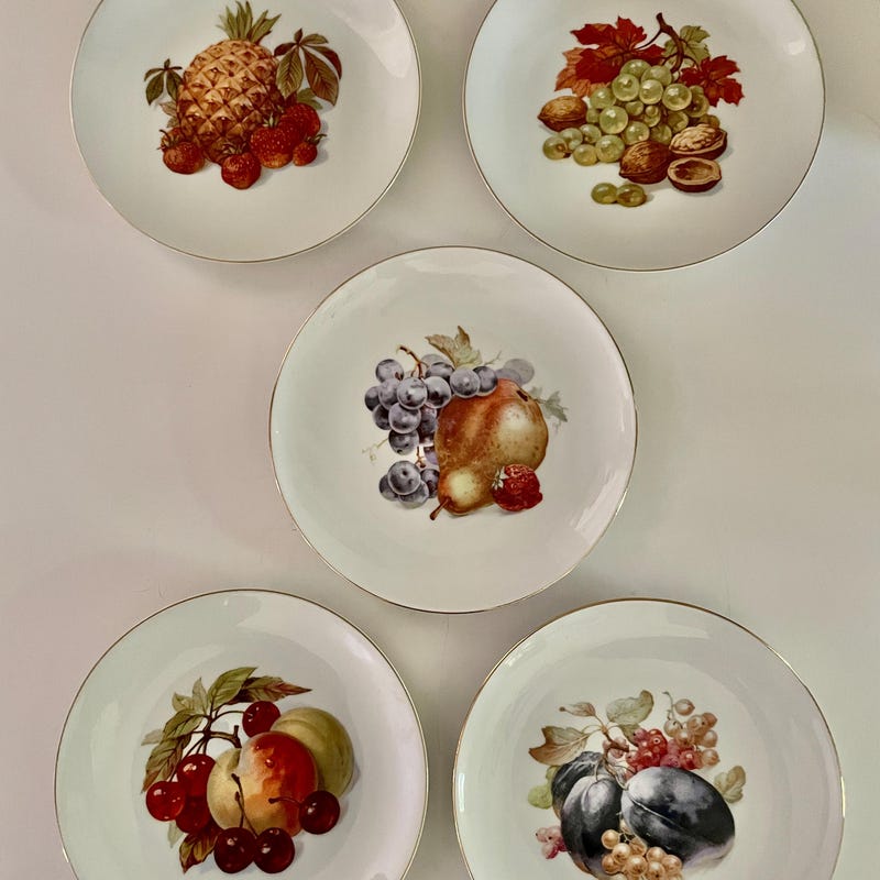 Fruit Design Plate - Etsy