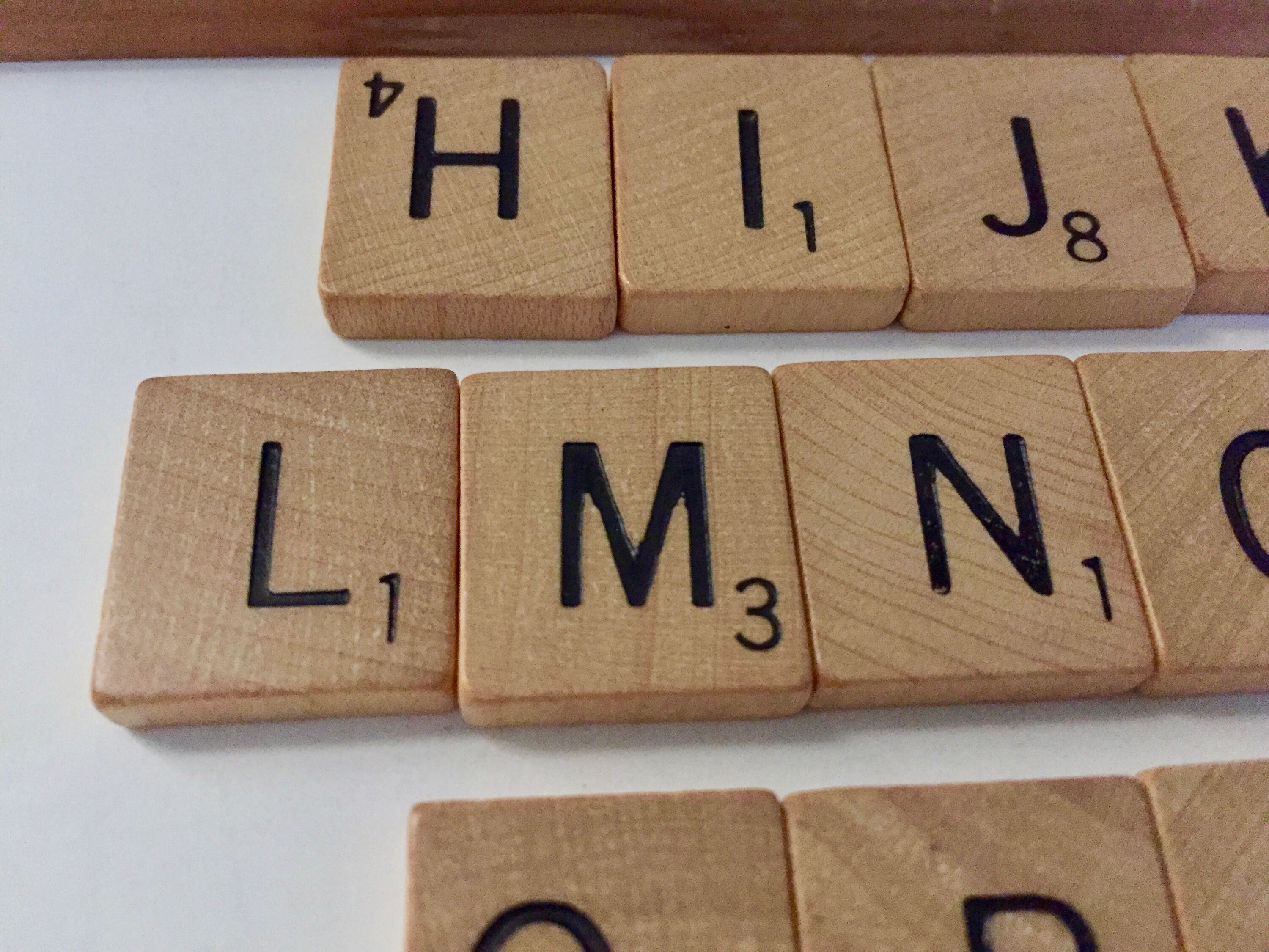 Individual Vintage Scrabble Tiles - Smoothed Edges - Stamped Characters ...