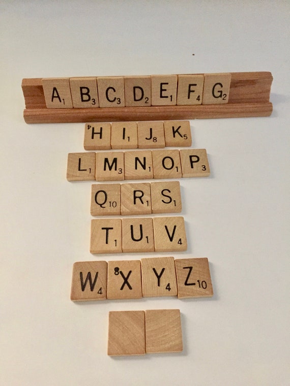 Individual Vintage Scrabble Tiles Smoothed Edges Stamped | Etsy