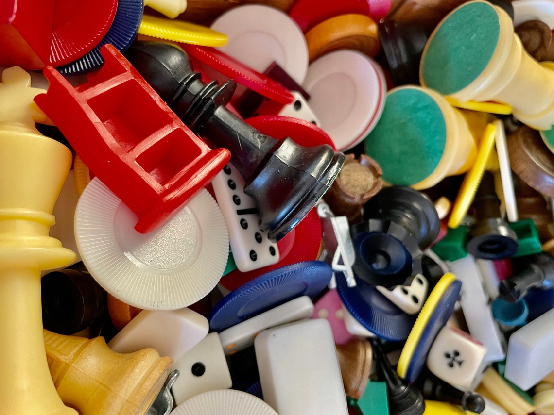Pack of 75+ Assorted Game Pieces - Craft Supply - Etsy