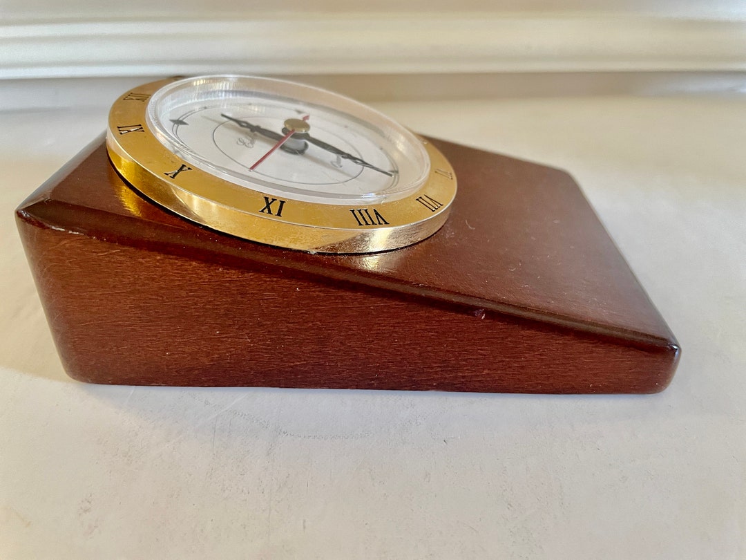 Edelin Quartz Wooden Wedge Stand up Clock - Etsy