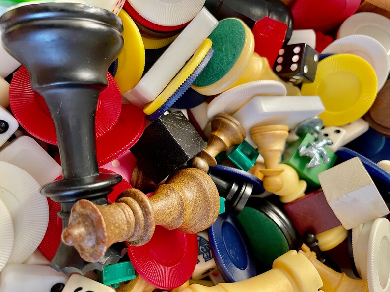 Pack of 75+ Assorted Game Pieces - Craft Supply - Etsy