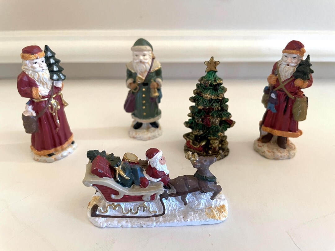 Painted Pewter Christmas Figurines - Old World Pewter Collection - Etsy