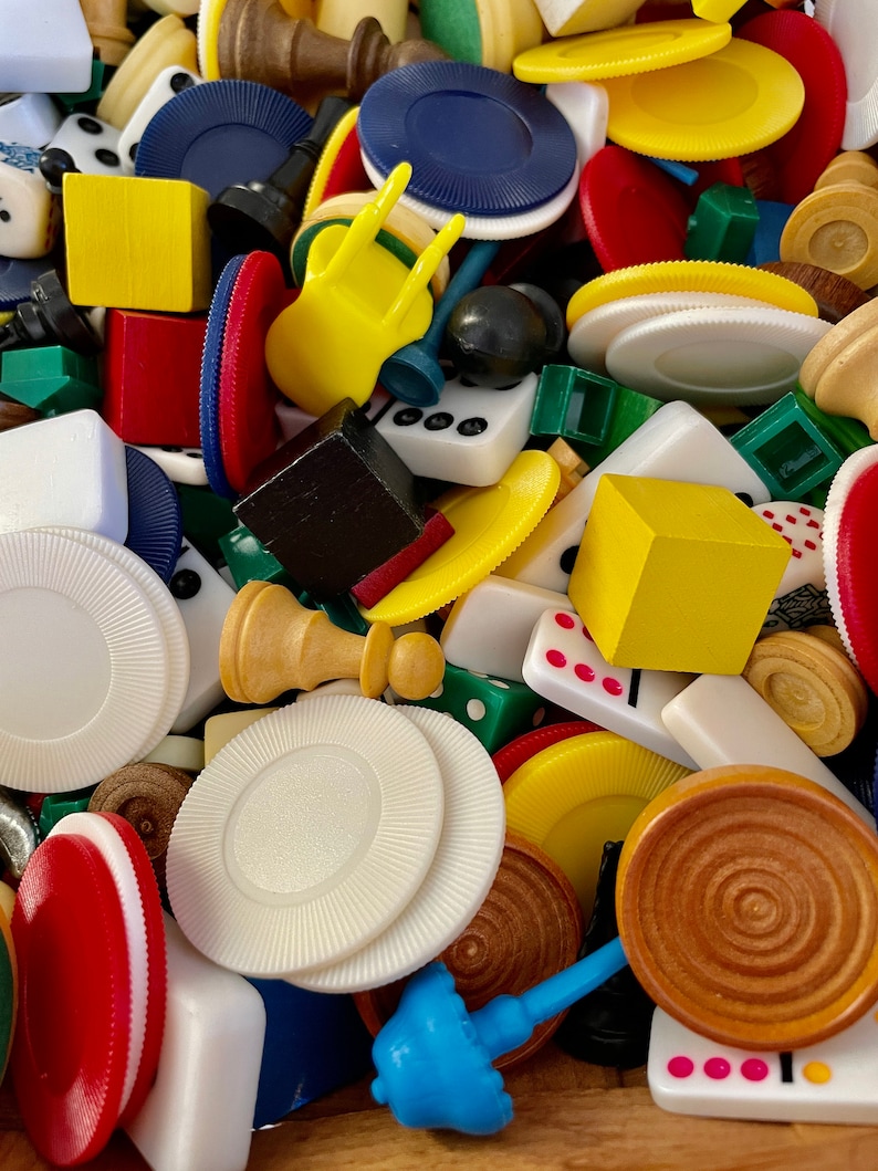 Pack of 75+ Assorted Game Pieces - Craft Supply - Etsy