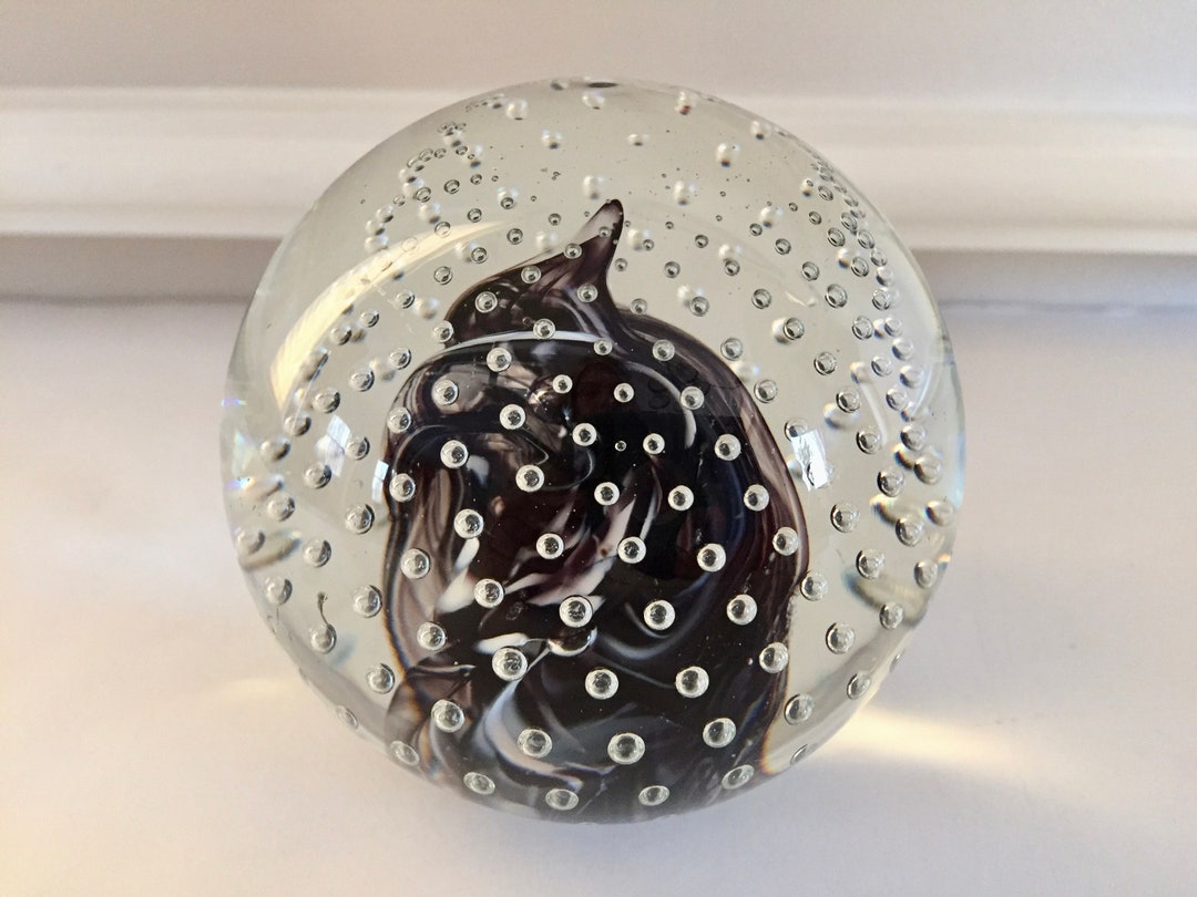 Wheaton Village Glass Paperweight - Controlled Bubbles - Etsy