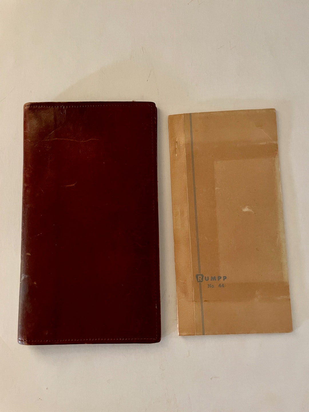 Rumpp Leather Checkbook Cover and Paper Insert - Etsy