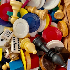Pack of 75+ Assorted Game Pieces - Craft Supply - Etsy