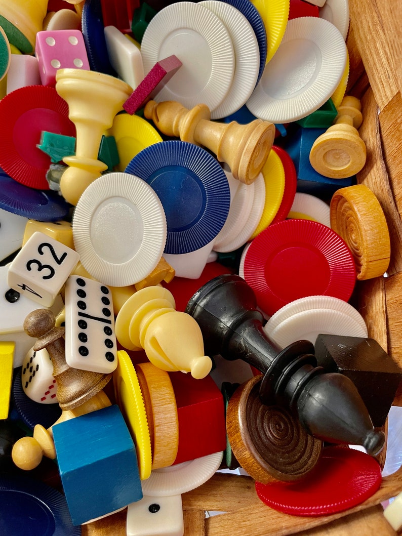 Pack of 75+ Assorted Game Pieces - Craft Supply - Etsy